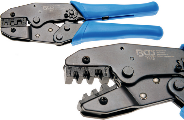 Pince sertir avec fonction cliquet cosses câble non isolées 05 - 6 mm²