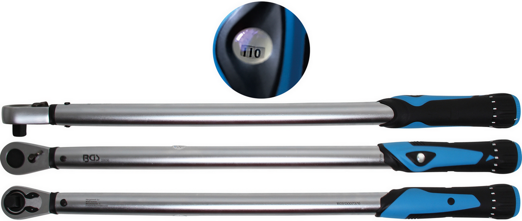 Clé dynamométrique 1/2 60-340 Nm. Réglage précis pour serrages sécurisés.