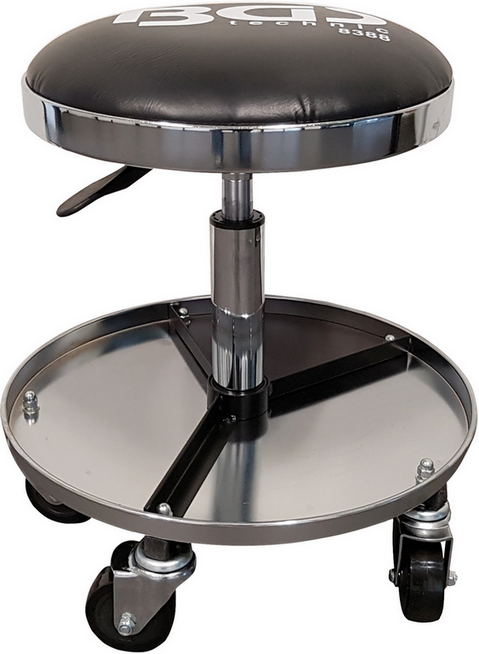 Tabouret d'atelier 5 roues Ø360 mm. Réglable, confortable et pratique.
