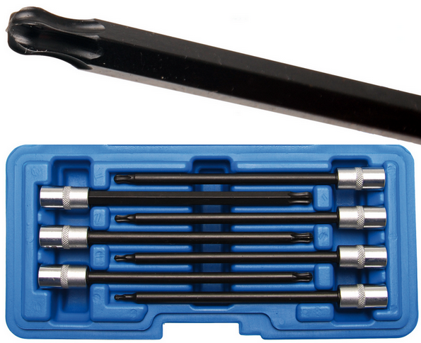 Douilles avec embouts Torx choc Carré 1/2" Profil Torx Plus T20 - T70 9 pièces