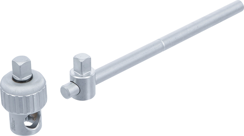 Adaptateur douille fonction cliquet poignée coulissante carré 1/2. Pratique et robuste.