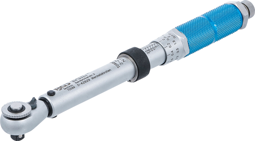 Clé dynamométrique 1/4, 3-24 Nm. Compacte et précise pour petits serrages.