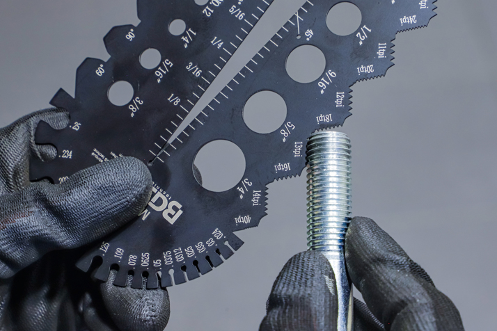 Gabarit pour identification des vis et filetages | Tailles en pouce | 1 ...